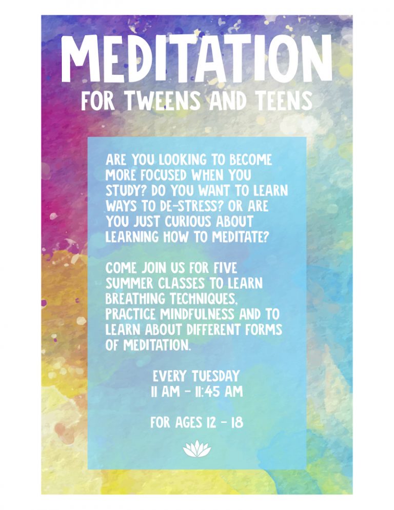 Meditation for Tweens and Teens | Fort Plain Free Library