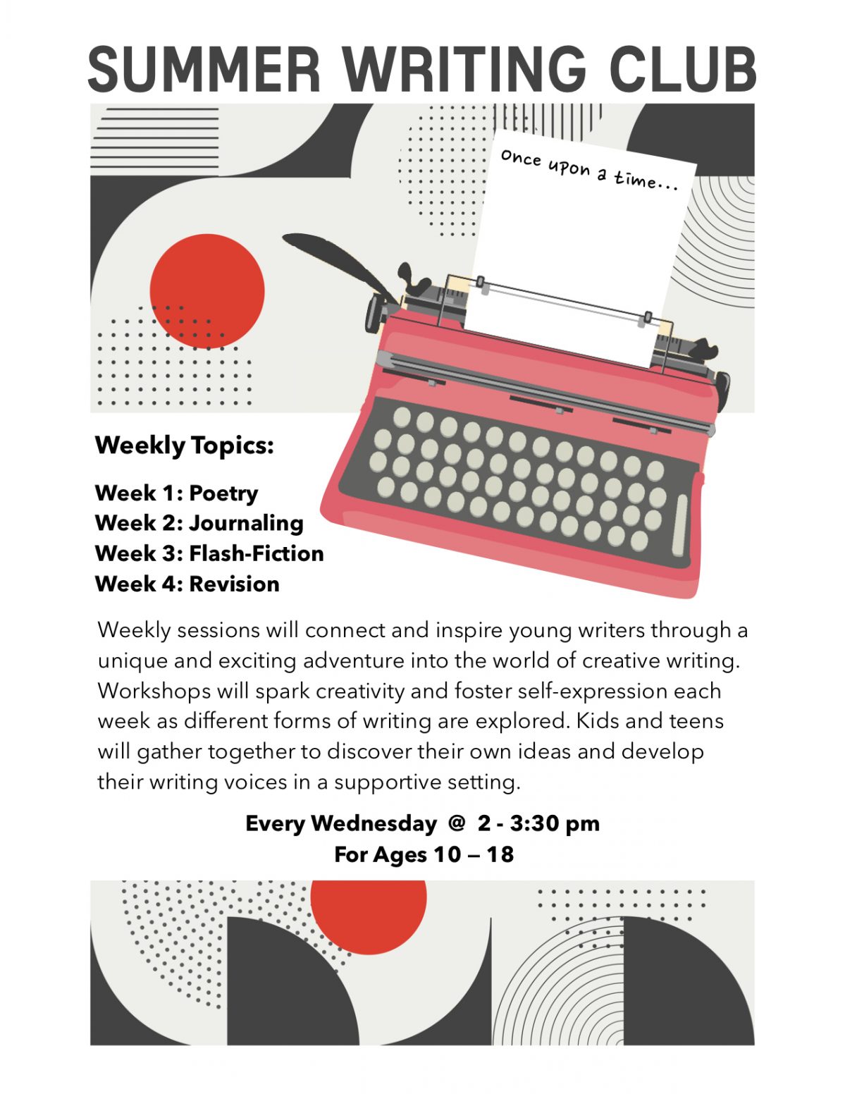 Writing Club for Tweens and Teens | Fort Plain Free Library